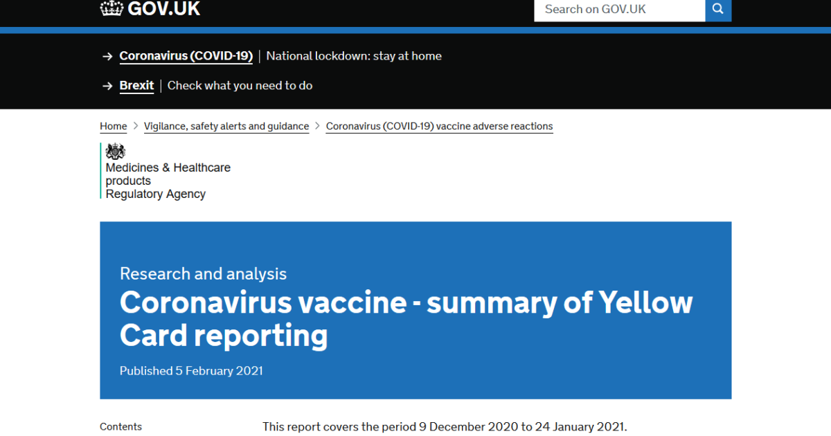 UK Govt.: 50K adverse cases, 18 killed each week by Pfizer Vaccine ...