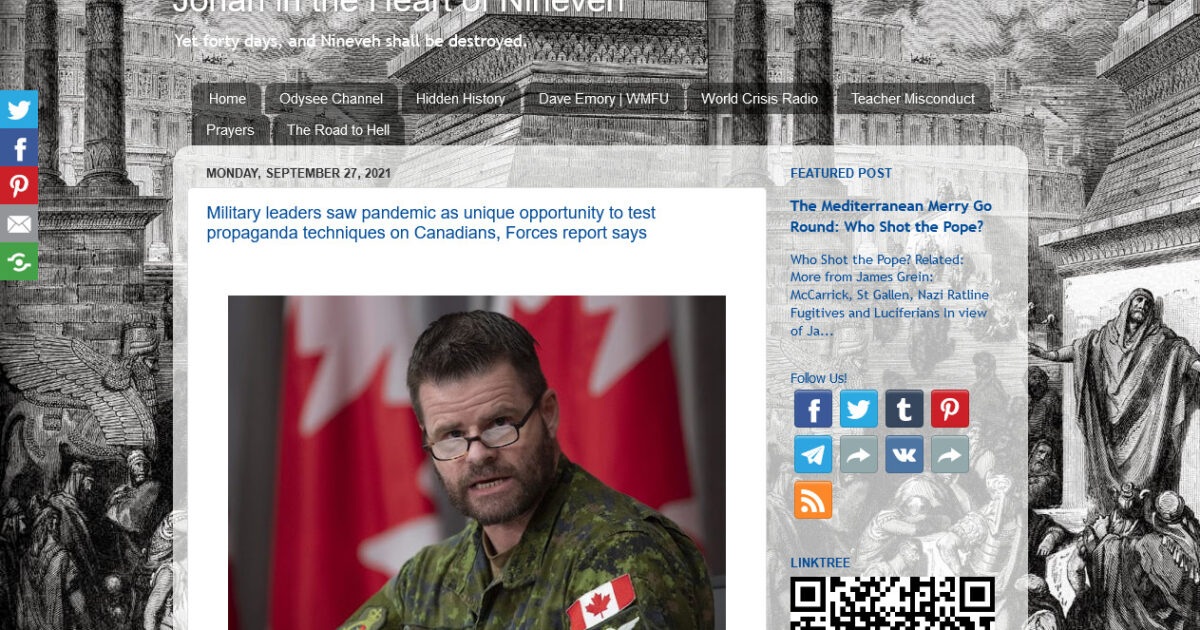 Canadian Armed forces admit to engaging in Psychological Warfare ...