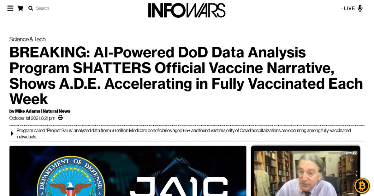 USA: DoD Data Analysis shows Pandemic of the Vaxxed about to explode ...
