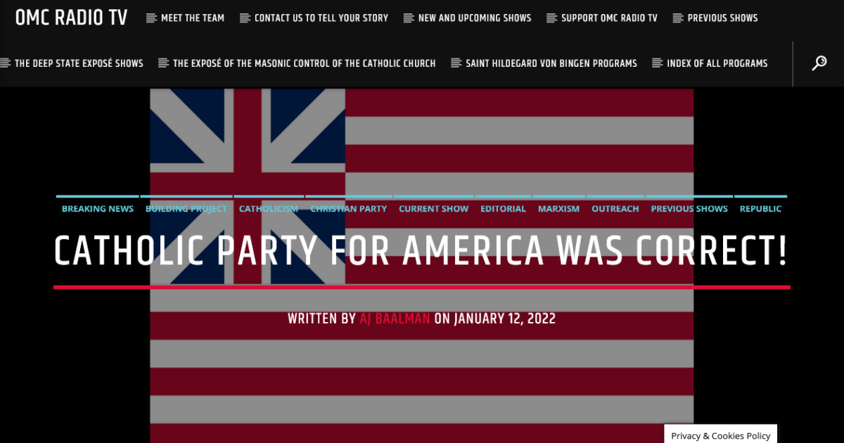 18 Months ago, we called for the founding of a Catholic Party | From Rome