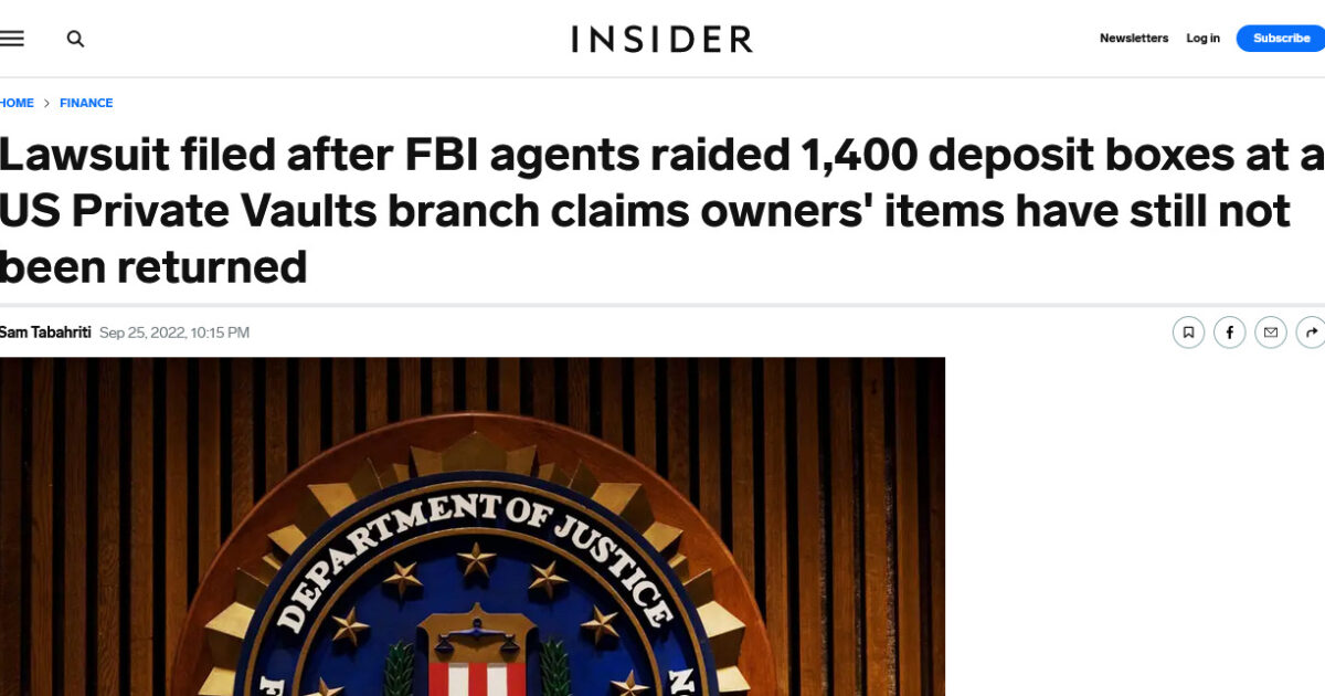 USA: FBI Conducts largest heist in US History, robbing $86 Million in ...