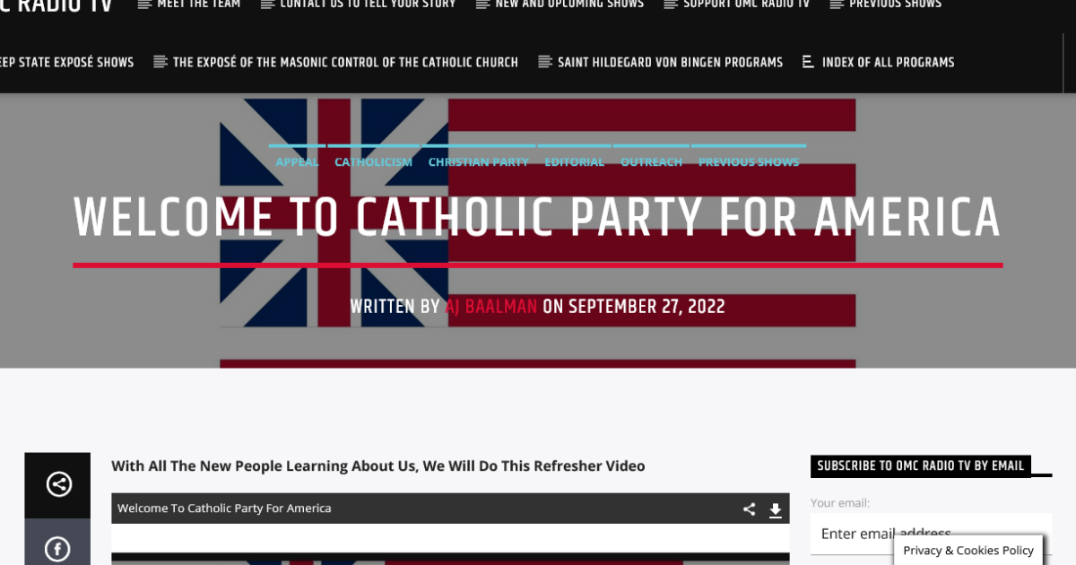 USA: What is the Catholic Party of America? | From Rome