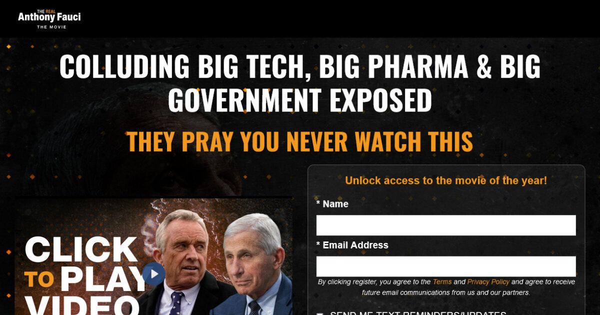 “The Real Anthony Fauci” — Free Viewing of the Documentary (by email ...