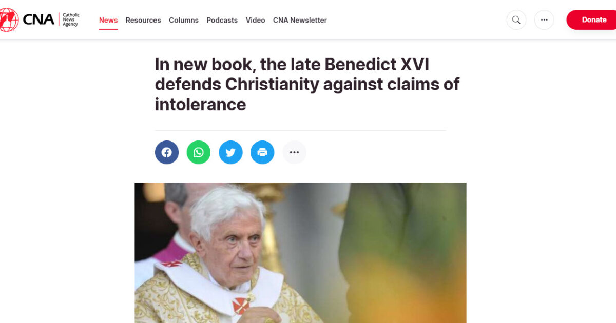 Pope Benedict XVI’s defends Catholic Faith from the grave in new book ...