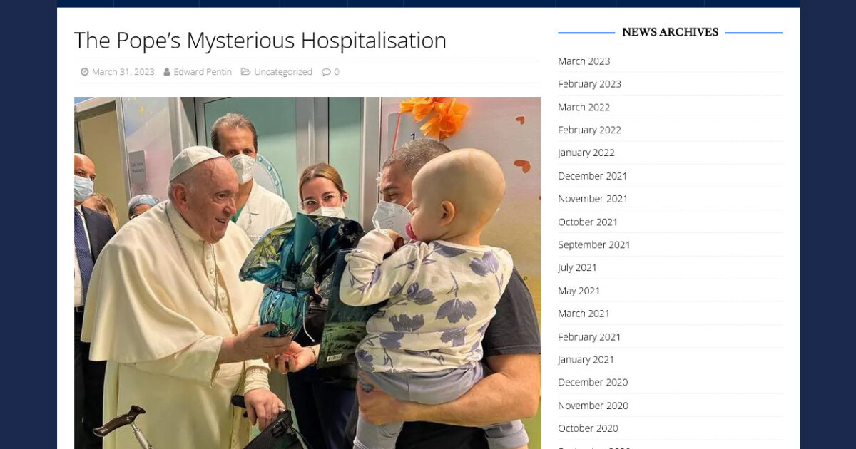 VATICAN: Pope Francis’ recent illness is “mysterious” | From Rome