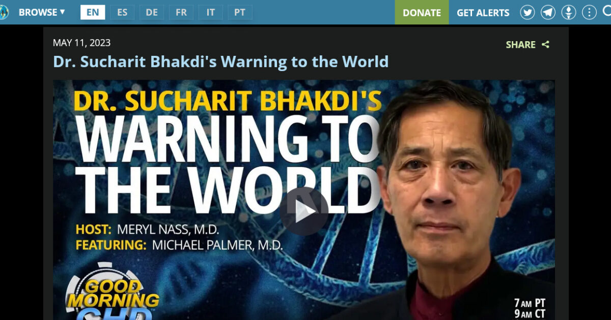 Dr. Bhakdi facing 2 criminal charges in Germany, explains his plight ...