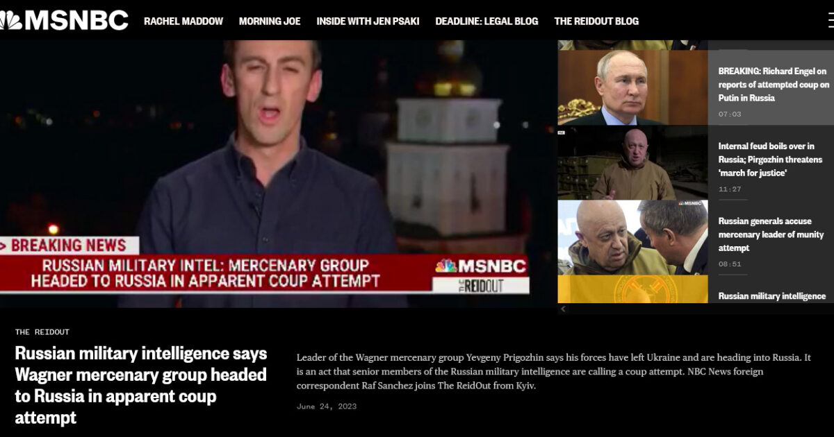 Prigozhin stages Military Coup d’etat in Russia, marches on Moscow ...
