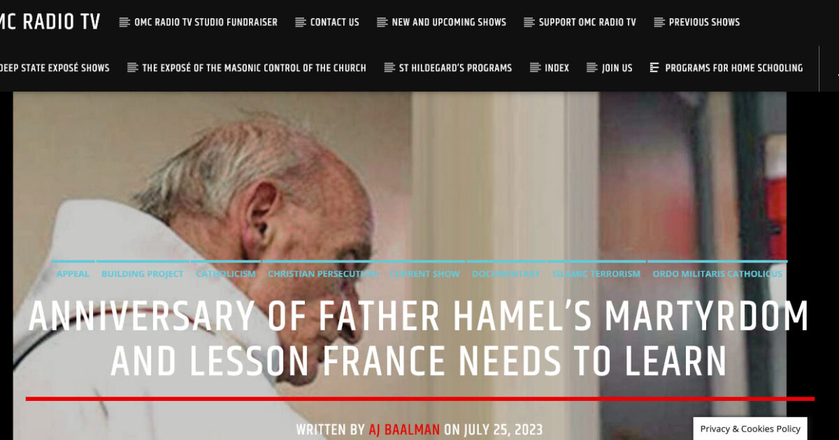 7th Anniversary of the Martyrdom of Fr. Jacques Hamel, and what it ...