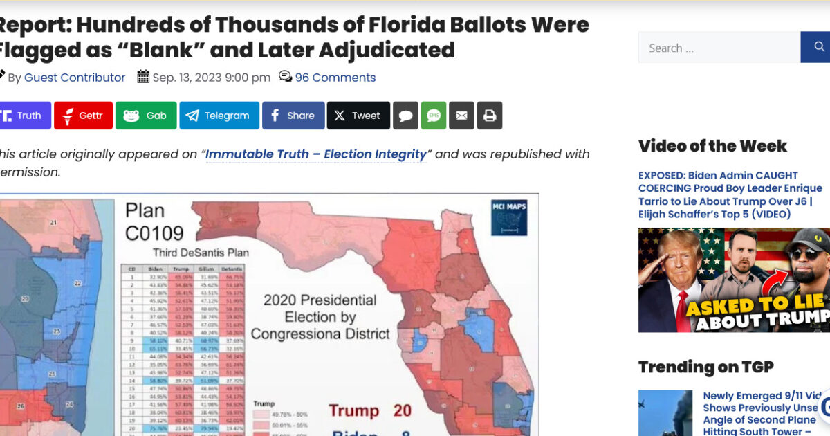 USA: Biden won Florida after a GOP county officer got 10% of the Trump ...