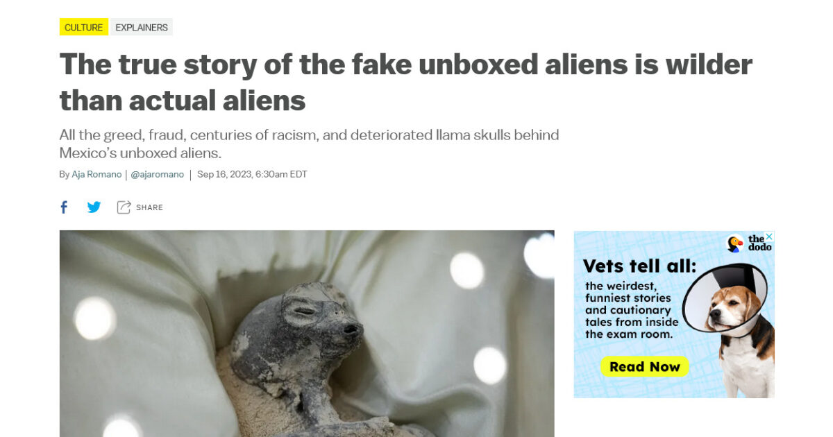 MEXICO: Alien Mummies were created by elaborate Crowd-Funded scam ...
