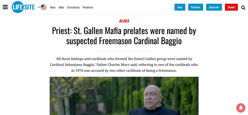 Fr. Murr: The members of the Mafia of St. Gallen were all nominated by ...