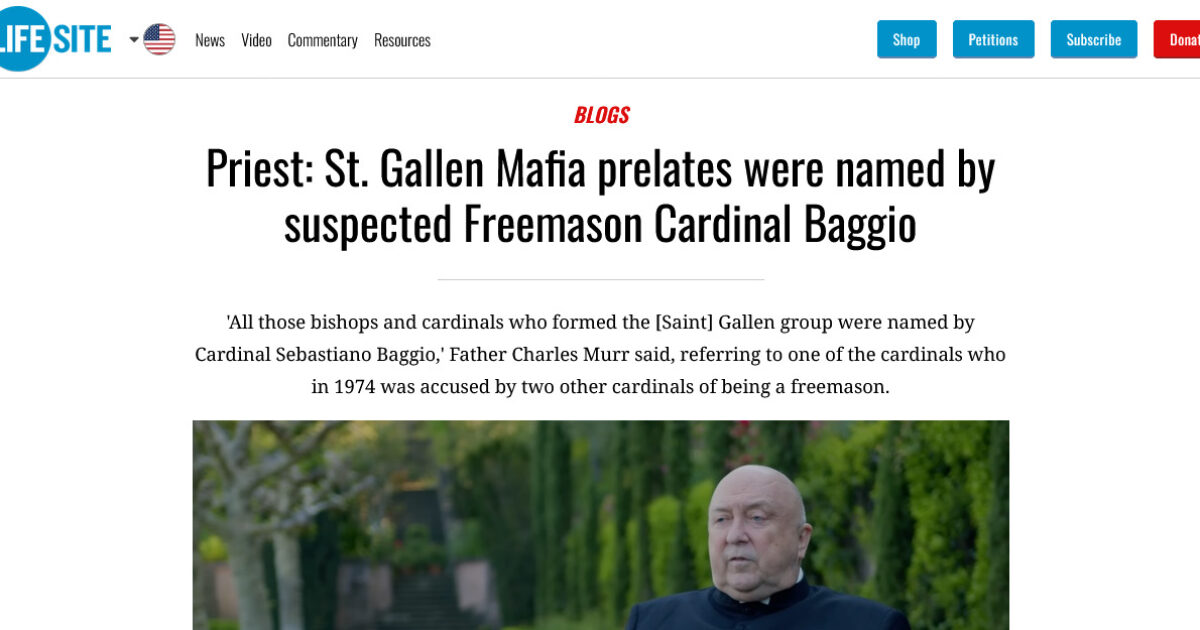 Fr. Murr: The members of the Mafia of St. Gallen were all nominated by ...