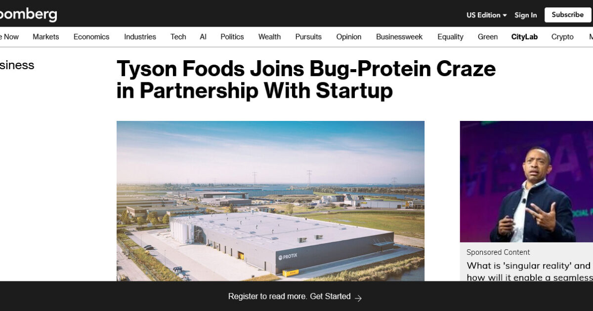 Tyson Foods wants to feed you bugs and take the Chickens out of the ...