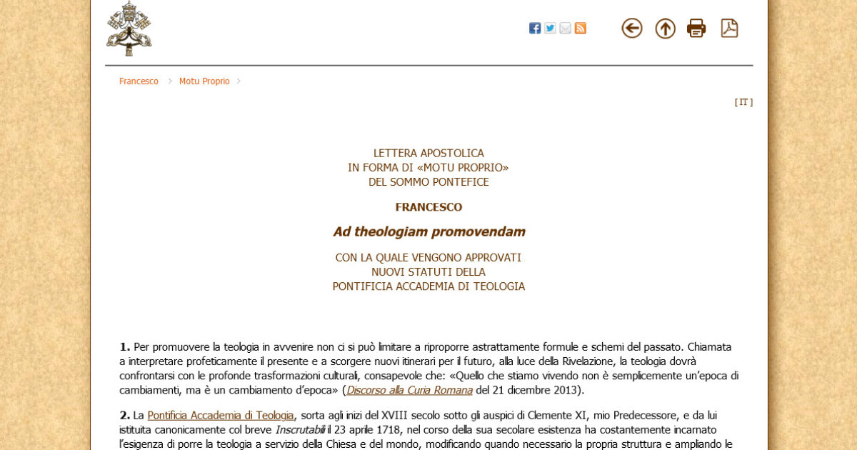 Pope Francis’ Motu Proprio on the Pontifical Institute for Cultural ...