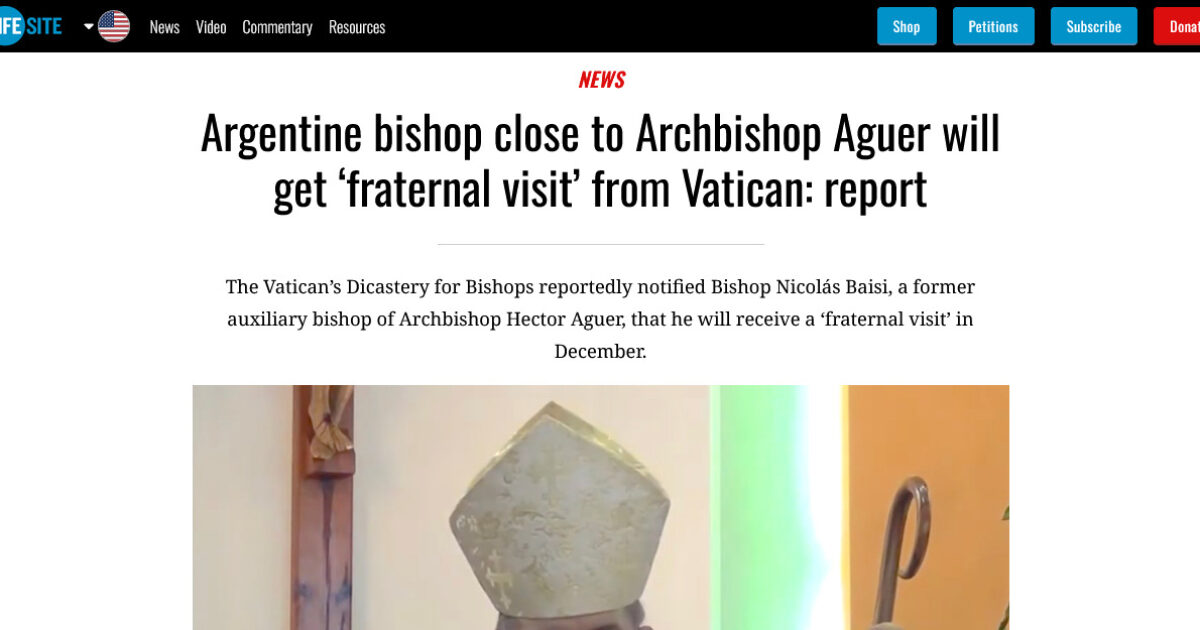 ARGENTINA: Pope Francis’ war on the Church continues with Apostolic ...