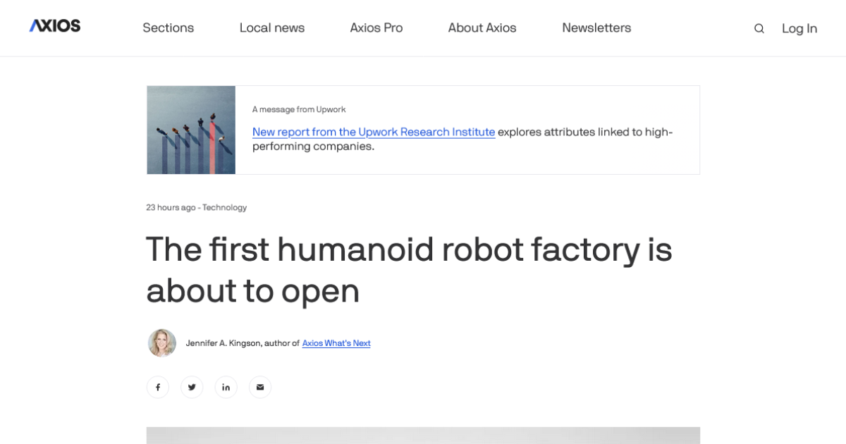USA: First Humanoid Robot Factory to open in Salem, Oregon | From Rome