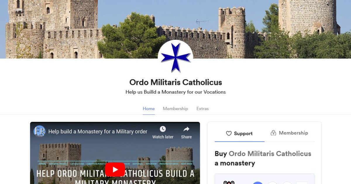 Help Br. Bugnolo build or buy a Military Monastery | From Rome