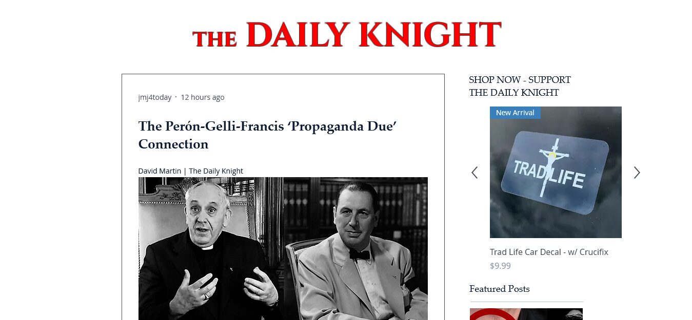 Pope Francis was promoted by Propaganda Due, CIA Backed Masonic Lodge ...