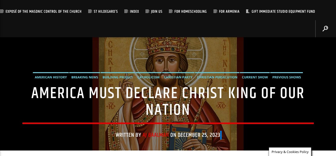 AJ Baalman: American must recognize Christ as her King | From Rome