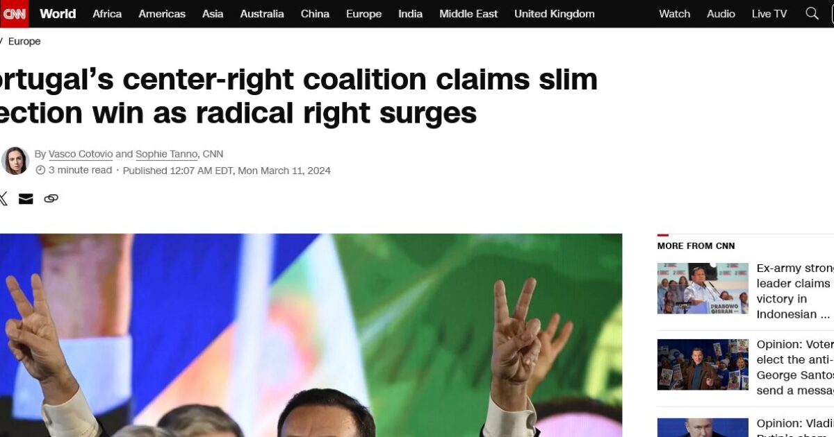PORTUGAL: Conservatives win back Portugal from the Left! | From Rome