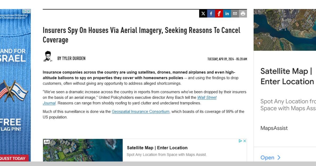 USA: Insurance companies using high-tech surveillance to cancel ...
