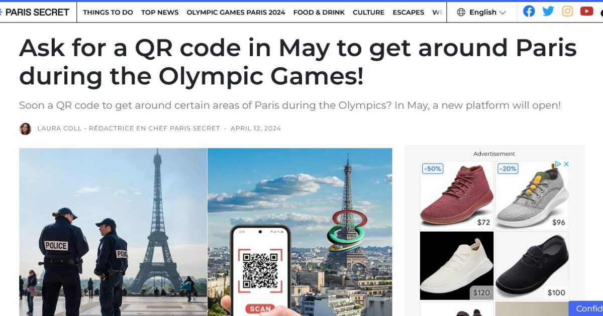 FRANCE: Paris to require QR Codes for residents who want to attend ...