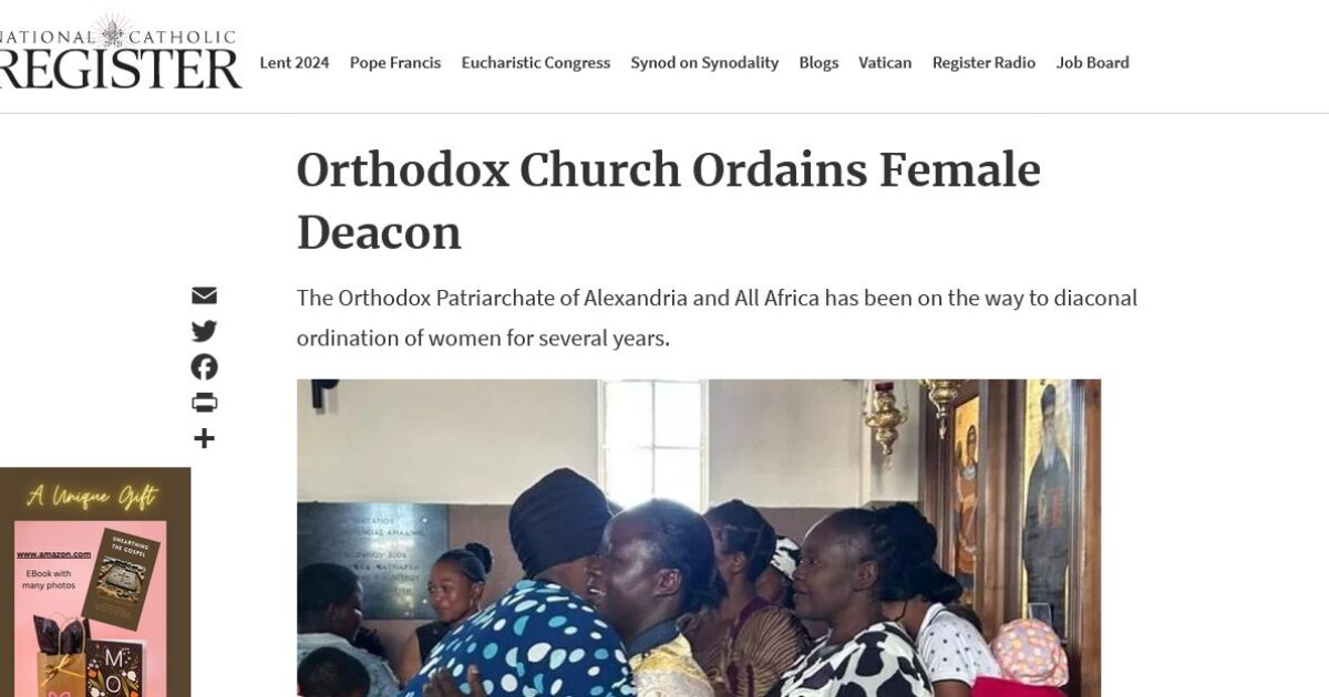 NCR embraces heresy of Female Ordination, scolds Pope Francis for ...