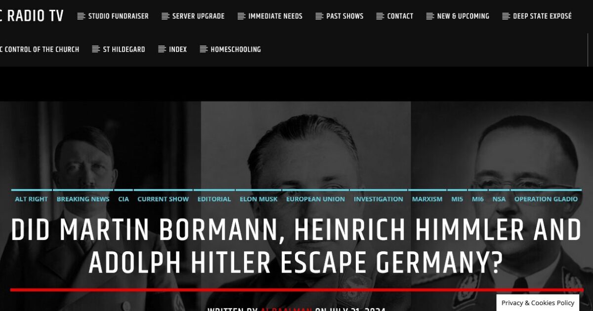 Did Borman, Himler and Hitler escape to Argentina? And why it matters ...