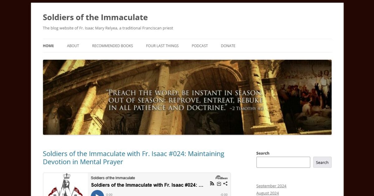 Friar Isaac Mary starts online Apostolate | From Rome