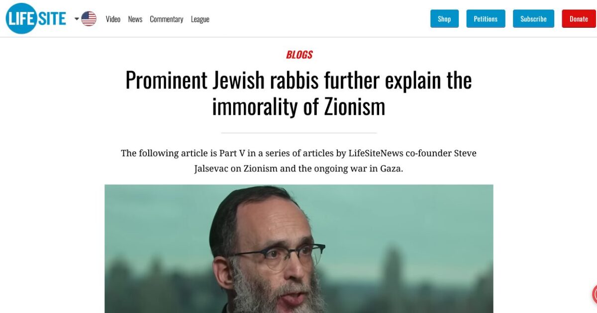 Why Zionism is not Judaism, according to prominent modern Rabbis | From ...