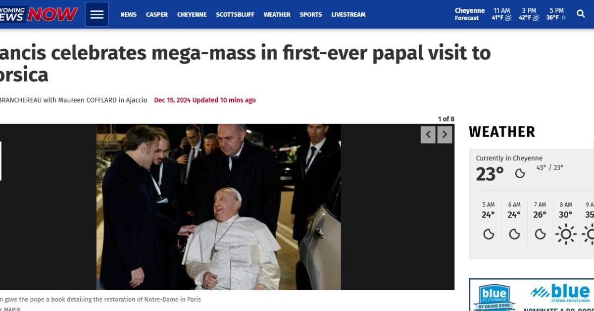 CORSICA: Visit is a flop, less than 3% of Catholics turn out for Pope ...