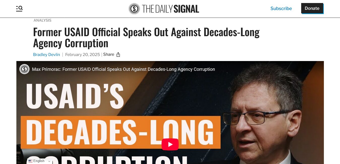 A Short, Highly Edited, History of how the Left co-opted USAID | From Rome