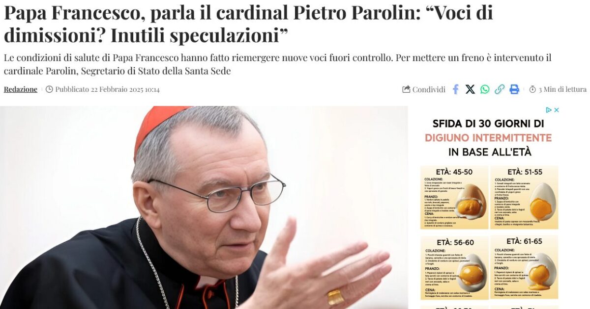 Cardinal Parolin lashes out against those who speak of a Papal ...