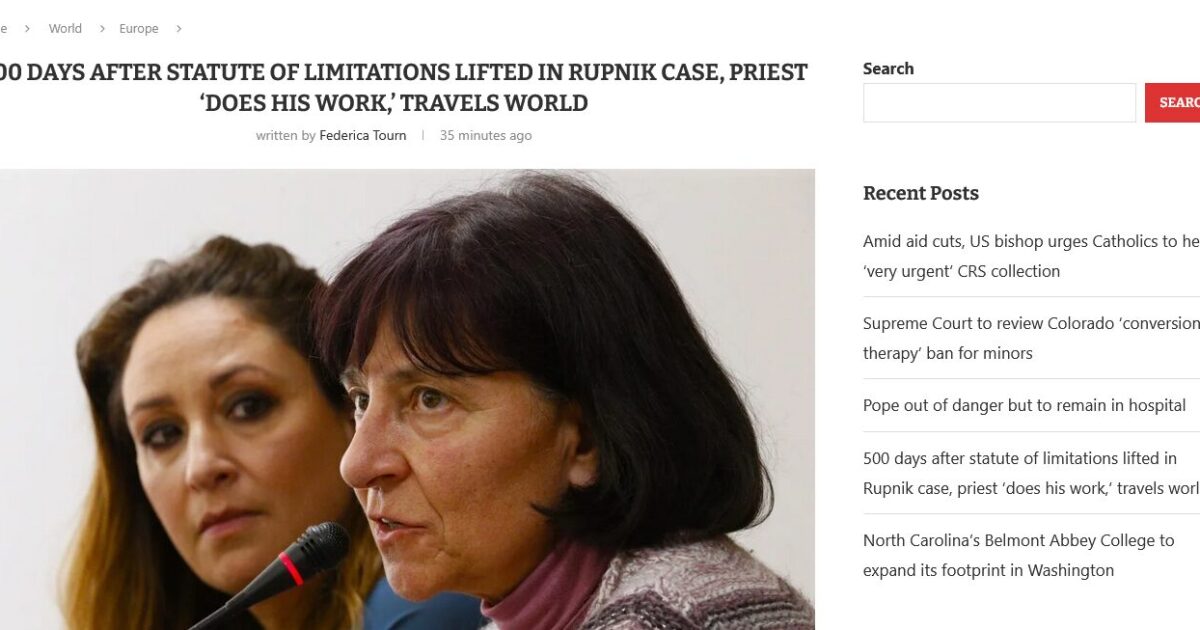 ITALY: Rupnik Victims speak out on National TV | From Rome
