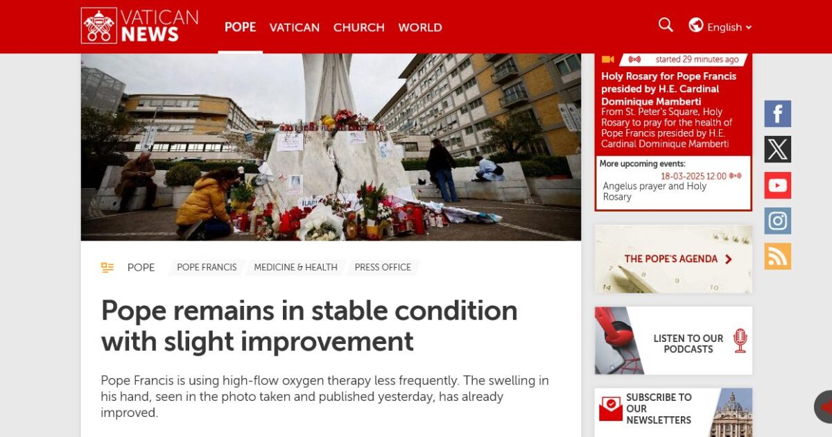 Vatican News reverses, replies directly to Doubts of FromRome.info ...