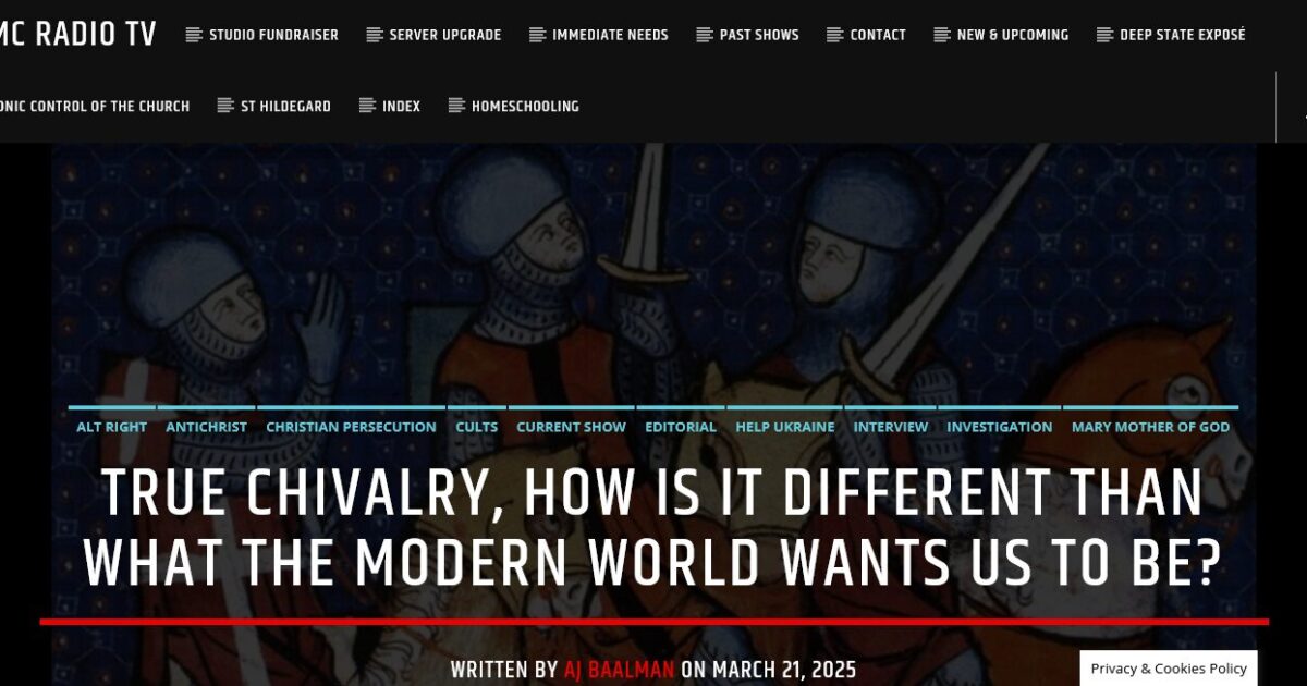 Chivalry: the true Catholic Spirituality for Men | From Rome