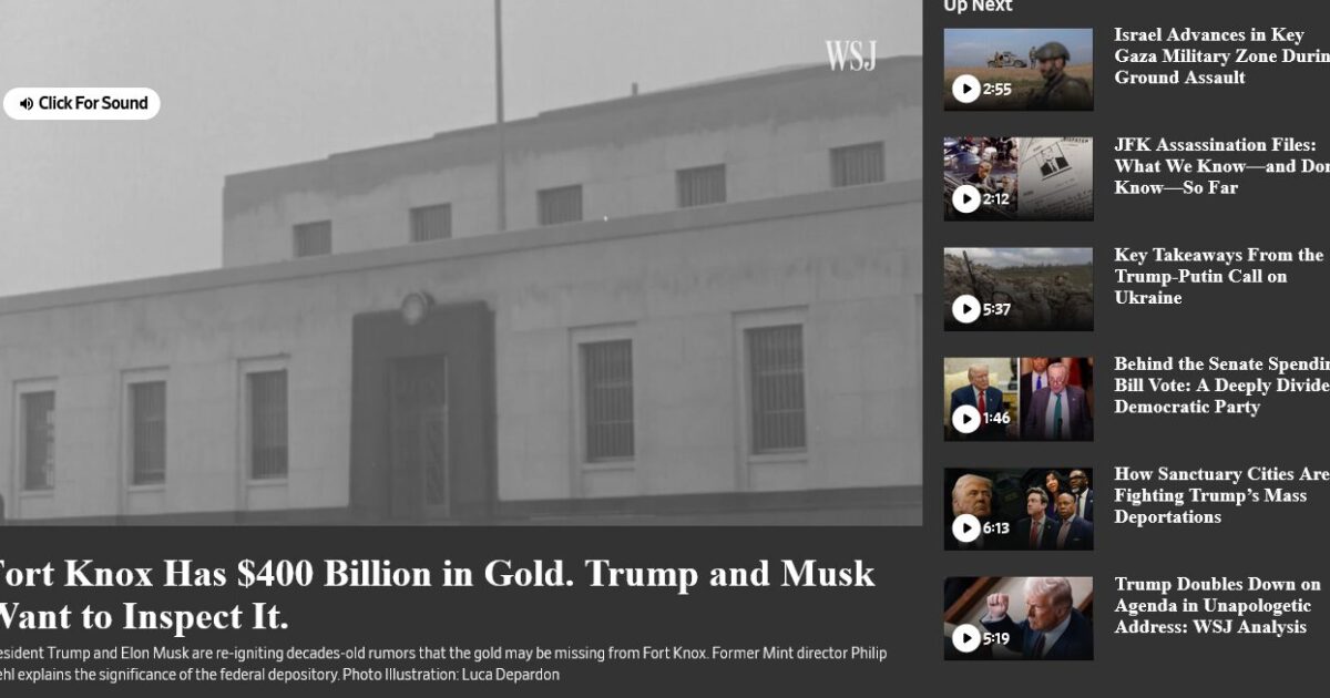 Trump and Musk want to inspect Fort Knox | From Rome