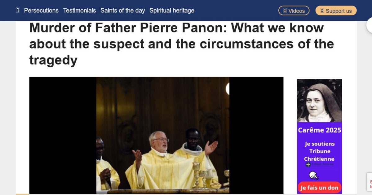 BREAKING: French Priest stoned to death at Xertigny, France, with ...