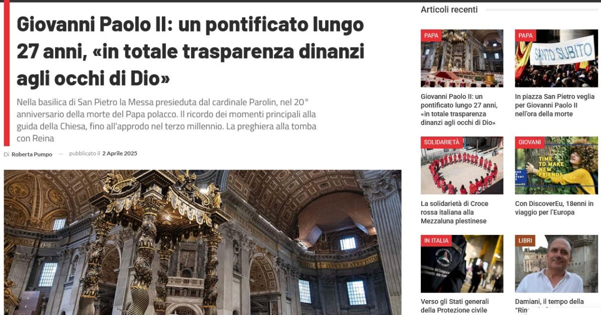 Cardinal Parolin claims John Paul II lived in “total transparency ...