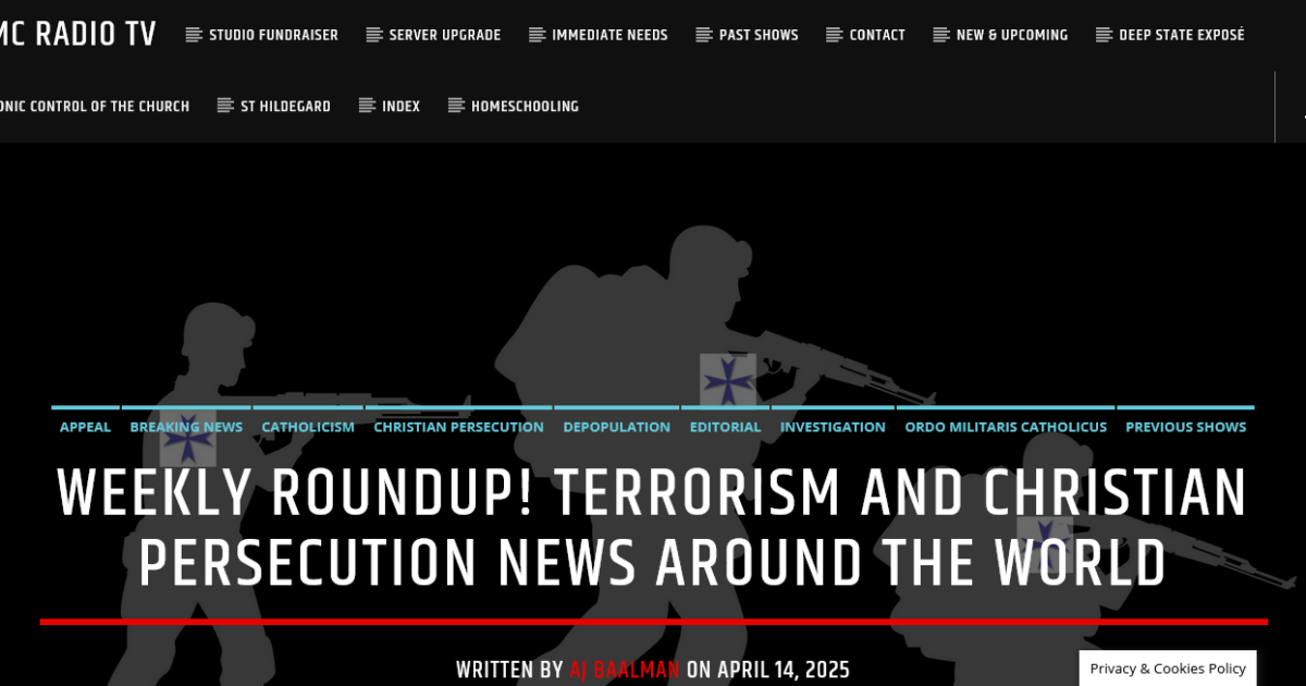 State Sponsored Terrorism? 3 in the news this week | From Rome