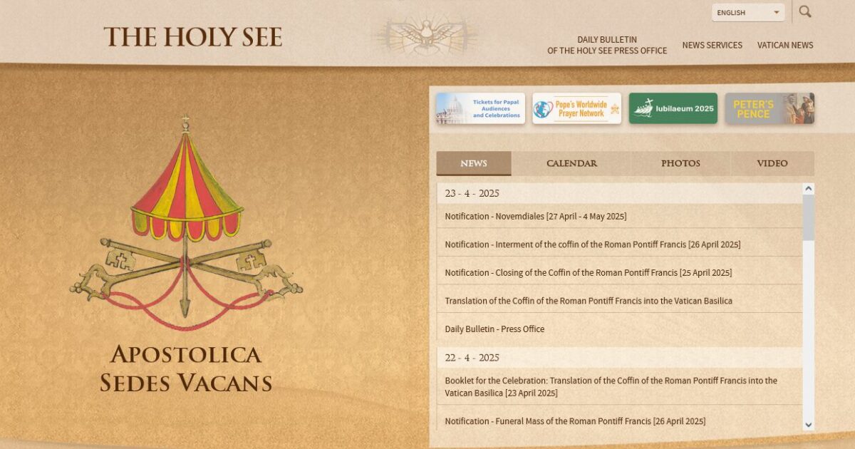 The Holy See is in Sede Vacante since Monday morning | From Rome
