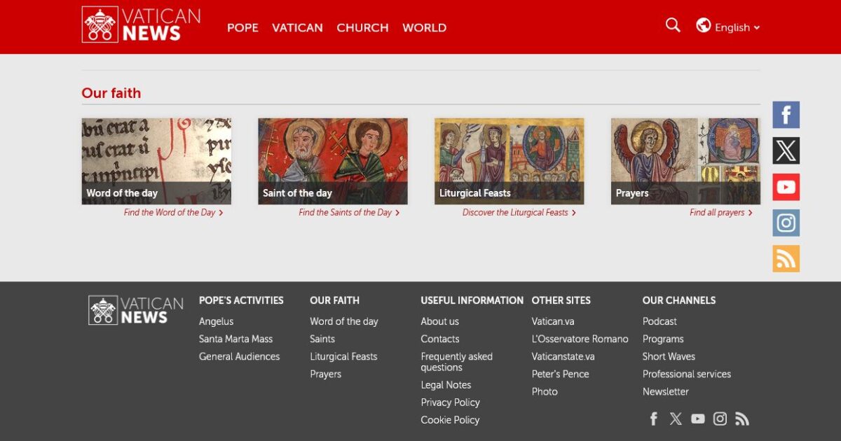 Vatican News Website proclaims the “faith” of Modernists | From Rome