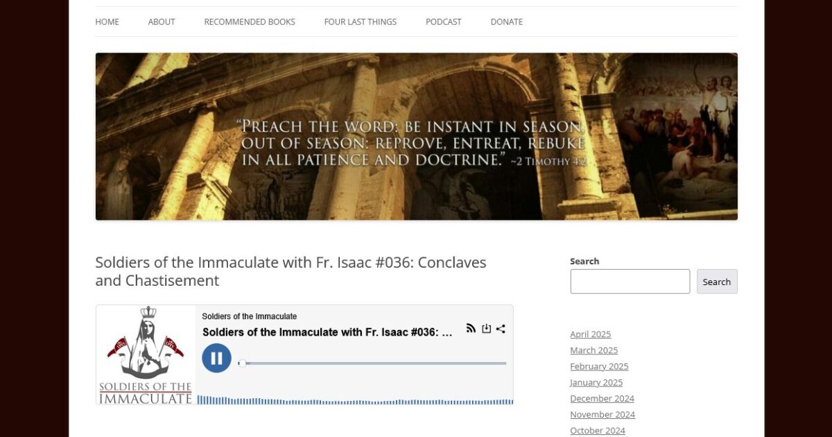Father Isaac Mary speaks about the upcoming Conclave | From Rome