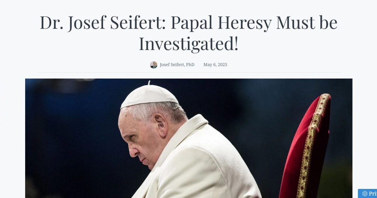 Dr. Josef Seifert totally misunderstands proper Canonical Proceedures | From Rome