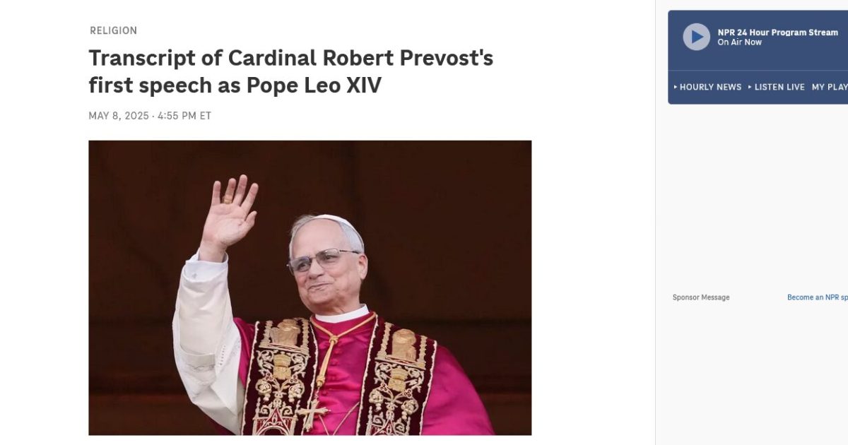 Cardinal Prevost is quite clear: he will follow Pope Francis not Christ ...