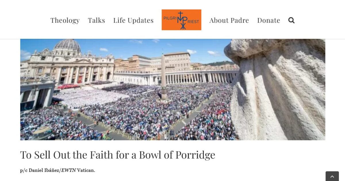 Father Nix: The election of Prevost is an act of religious indifference ...