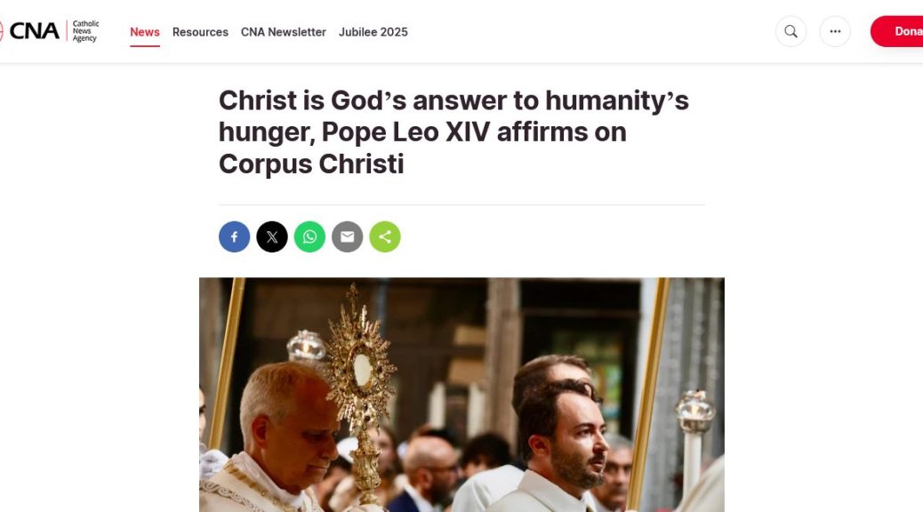 Cardinal Prevost Espouses Heresy of Magical Transformation on Feast of ...