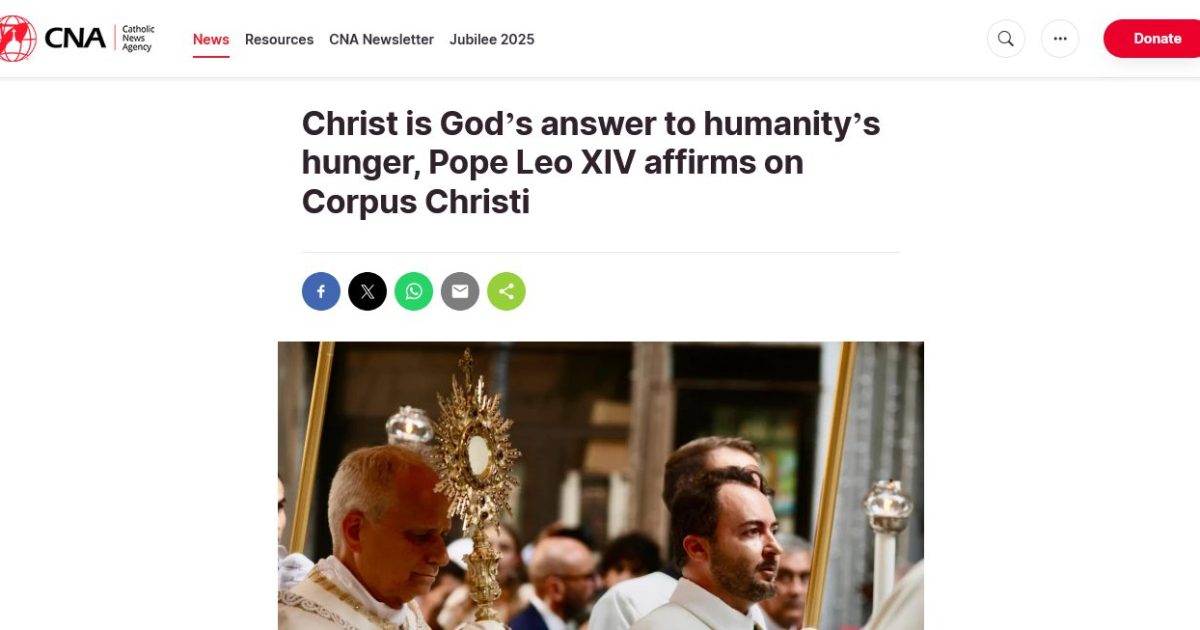 Cardinal Prevost Espouses Heresy of Magical Transformation on Feast of ...