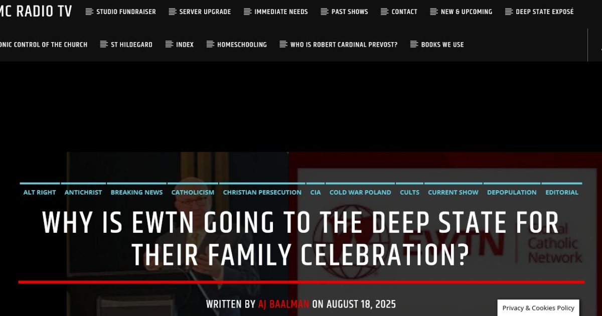 What’s up with EWTN holding its annual at D. C.? | From Rome